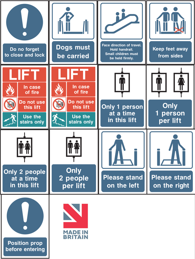 Lift Safety Signs | Tanalia